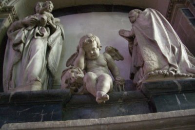 Weeping cherub